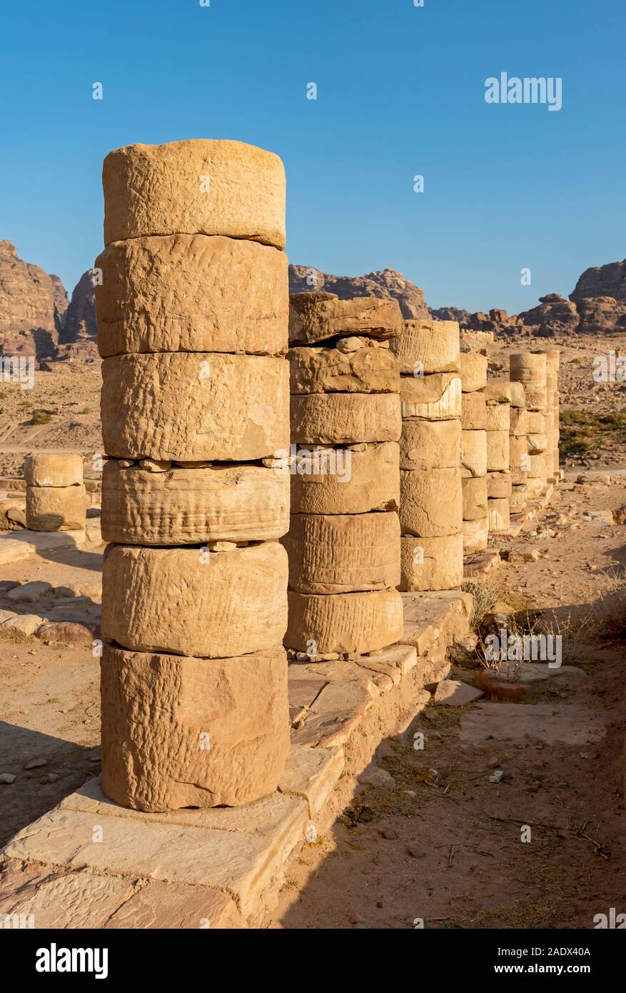 Columns of the Great Temple of Petra, Jordan Stock Photo - Alamy