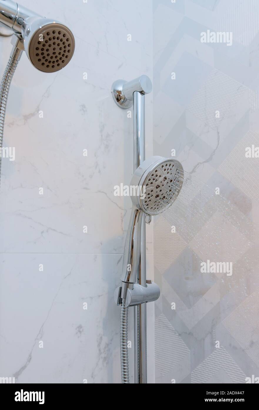 Bathroom, design of home interior shower head in private Stock Photo ...
