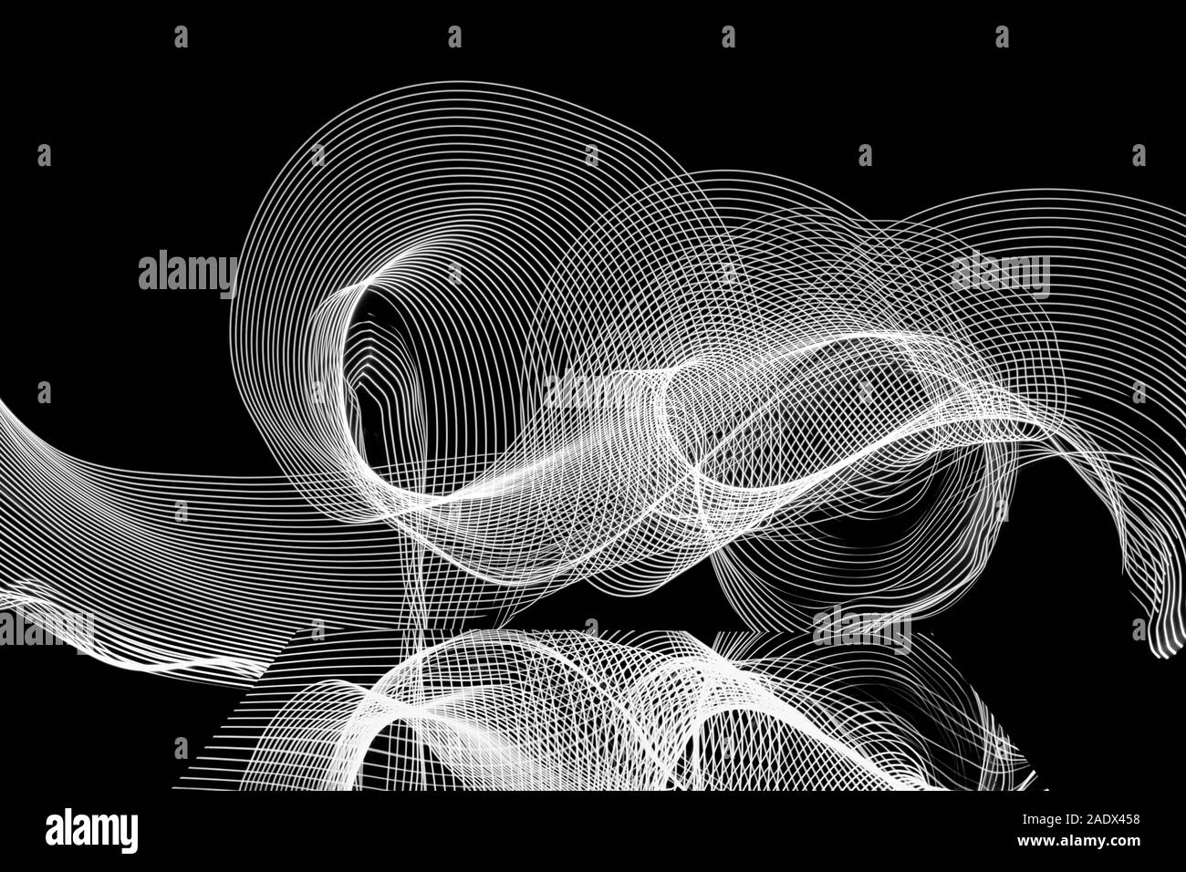 Bright neon line designed background, shot with long exposure. Modern ...