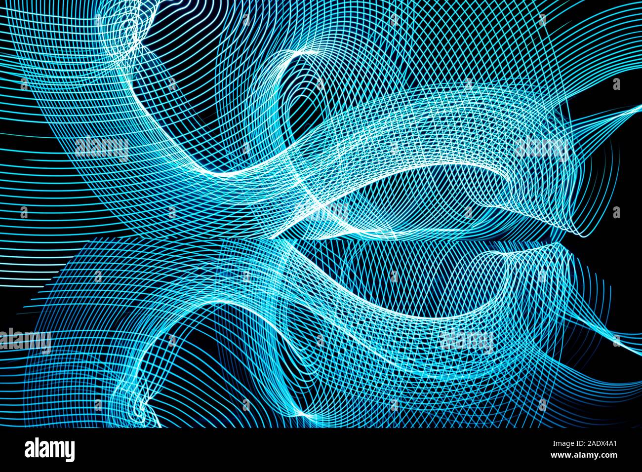 Bright neon line designed background, shot with long exposure. Modern ...