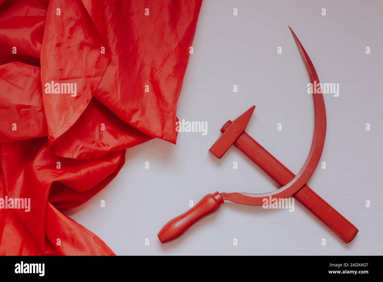 red sickle and hammer workers and peasants revolution Stock Photo - Alamy