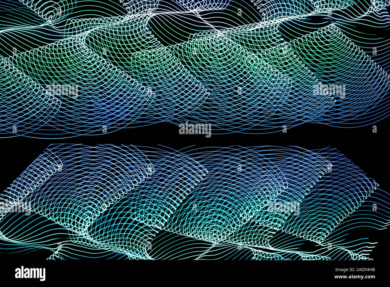 Bright neon line designed background, shot with long exposure. Modern ...