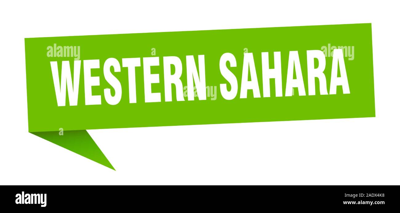 Western Sahara sticker. Green Western Sahara signpost pointer sign ...