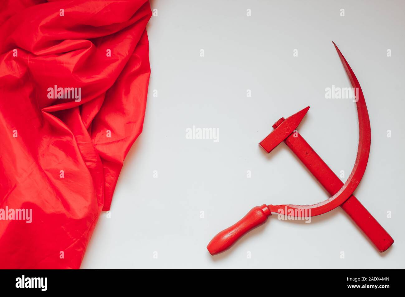 red sickle and hammer workers and peasants revolution Stock Photo - Alamy