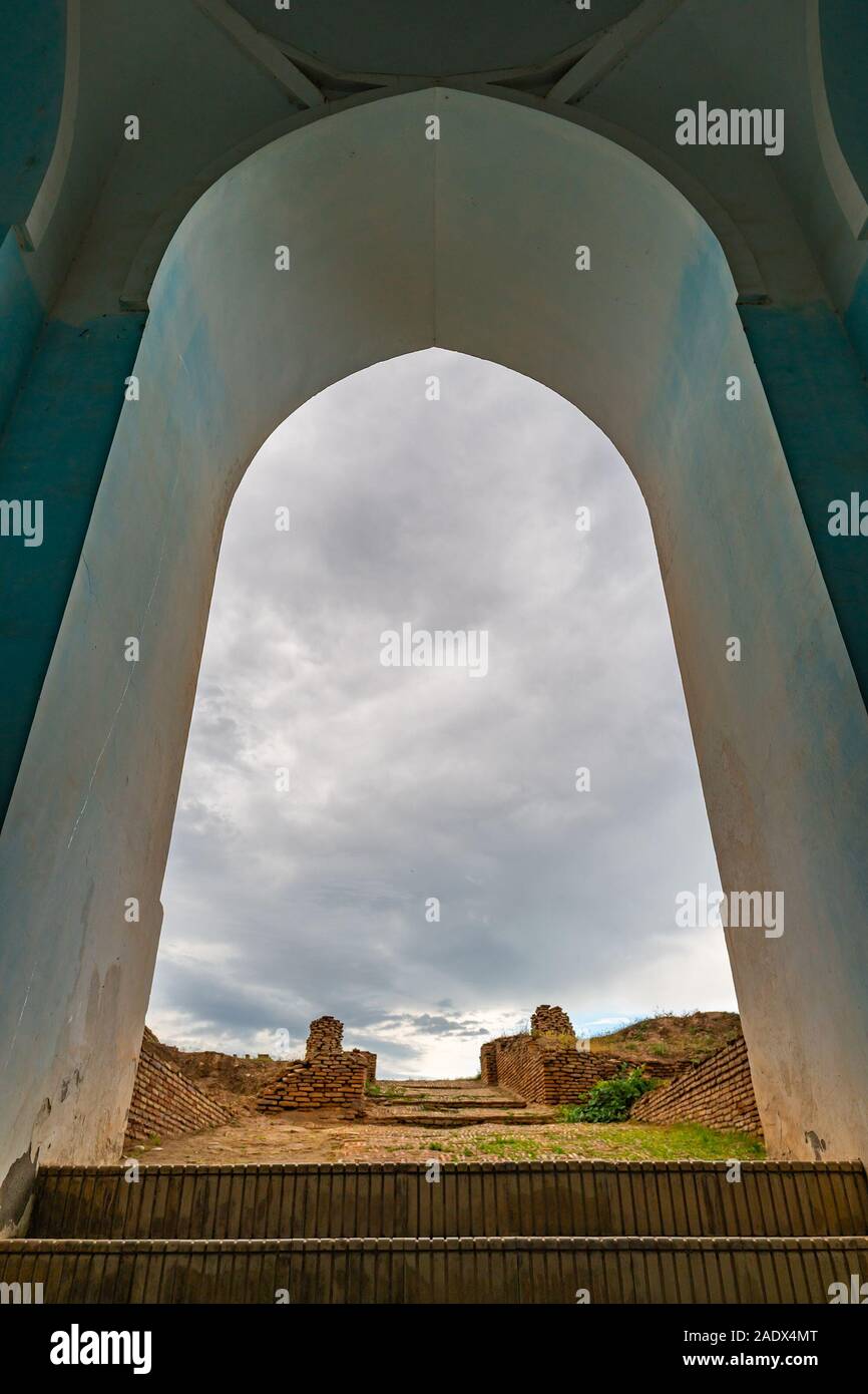 Kulob Vose Hulbuk Fortress Picturesque View of Entrance Gate on a ...