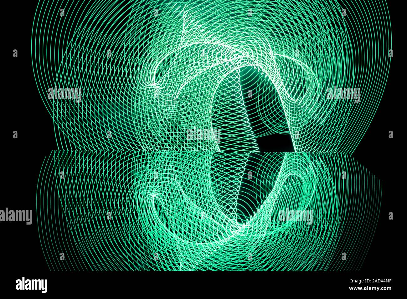 Bright neon line designed background, shot with long exposure. Modern ...