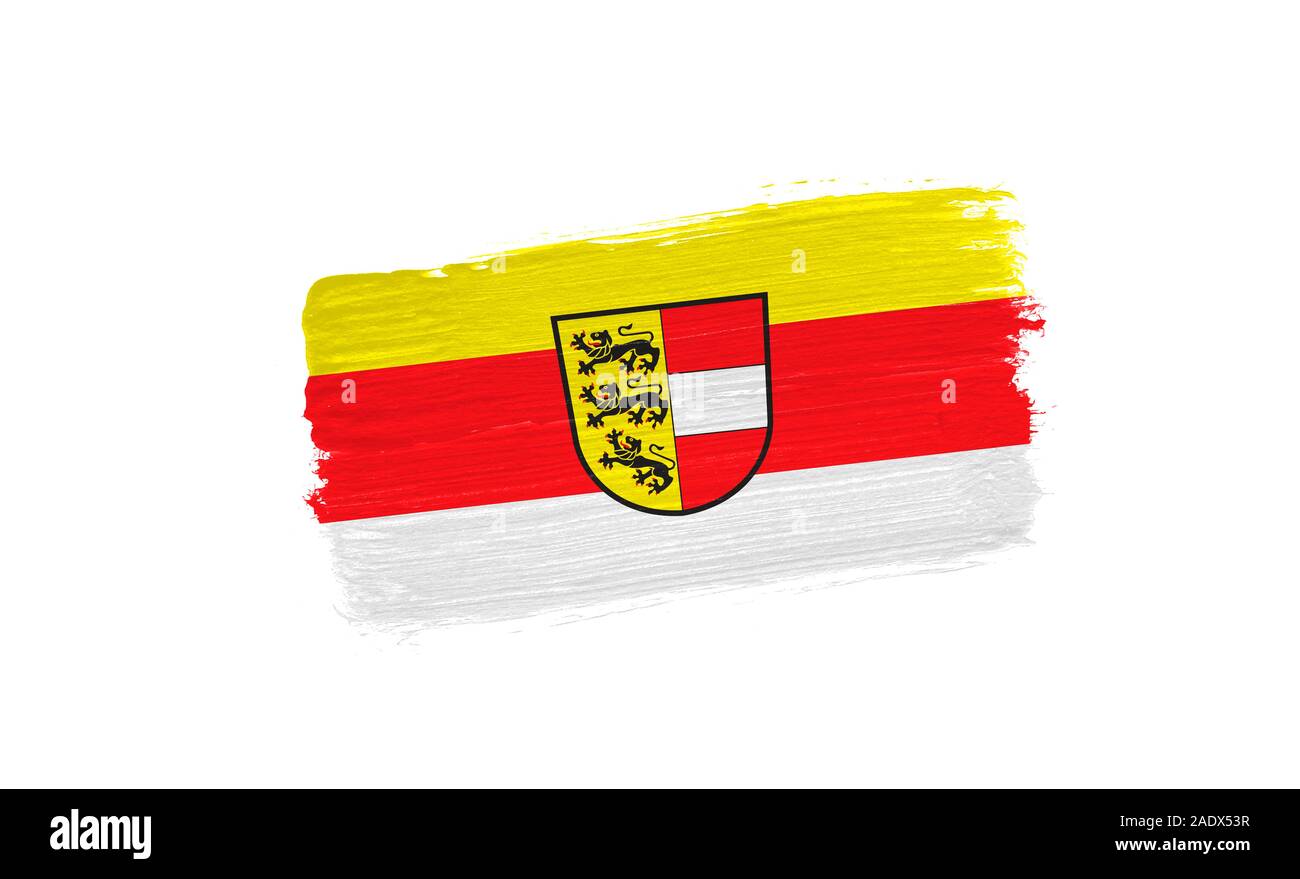 brush painted flag of Carinthia isolated on white background Stock ...