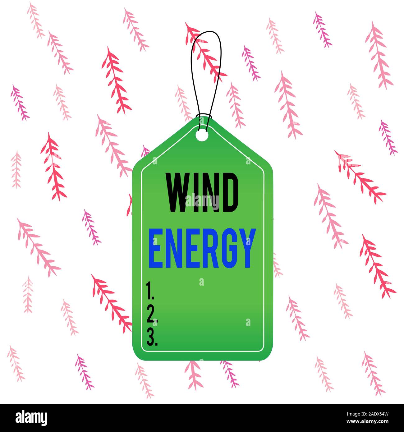 Handwriting text Wind Energy. Conceptual photo the process by which ...