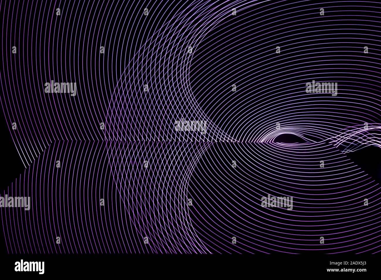 Bright neon line designed background, shot with long exposure. Modern ...