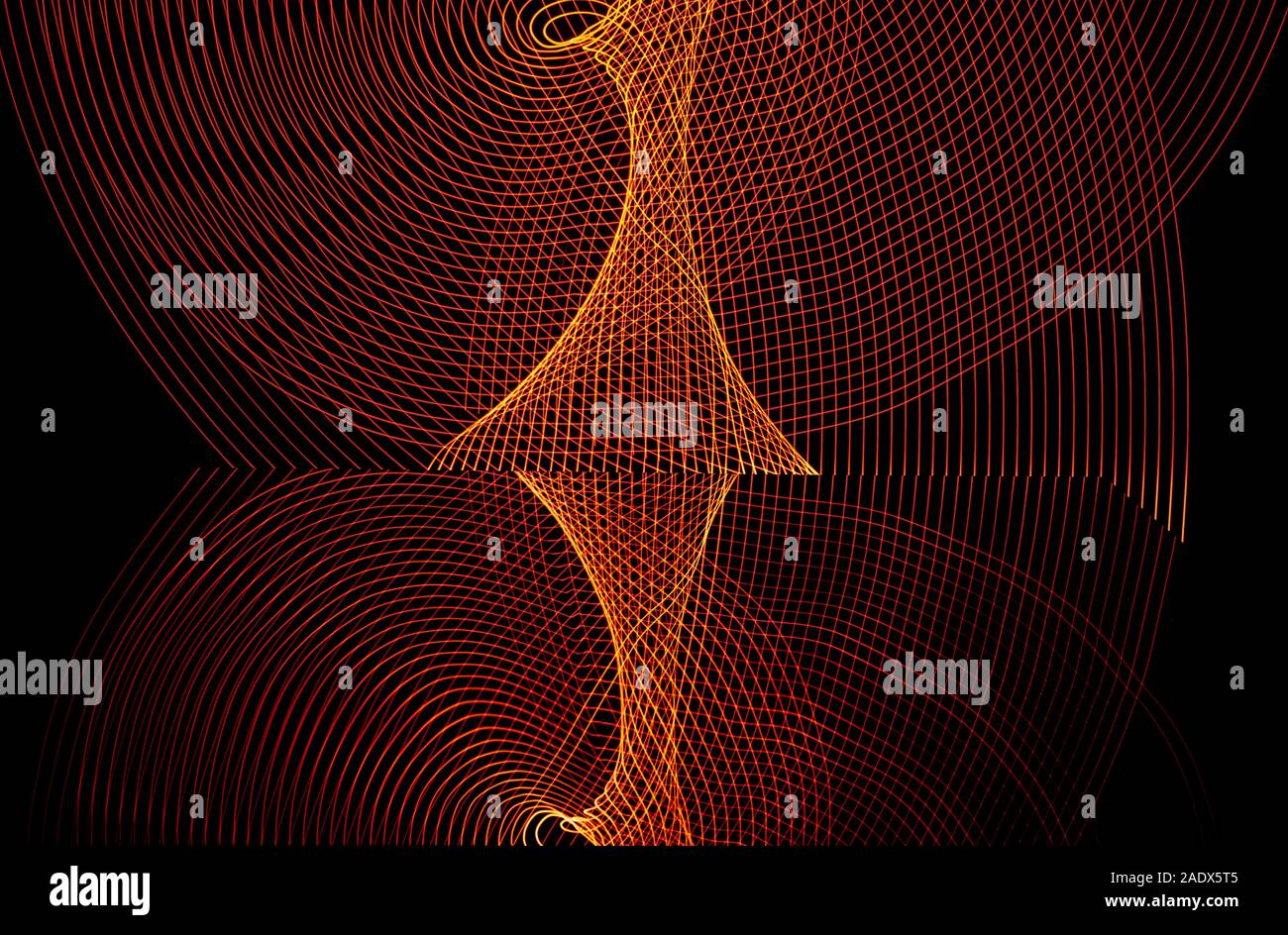 Bright neon line designed background, shot with long exposure. Modern ...