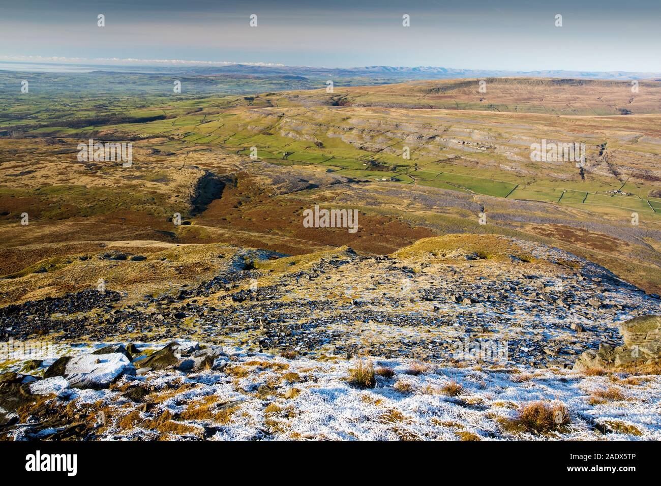 Looking down on Chapel-le Dale and across to the Lake District from the ...