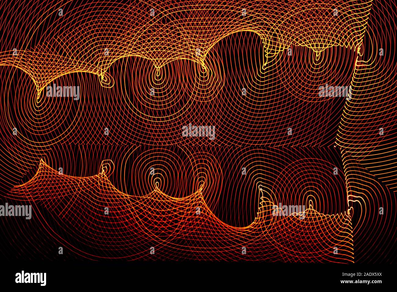 Bright neon line designed background, shot with long exposure. Modern ...