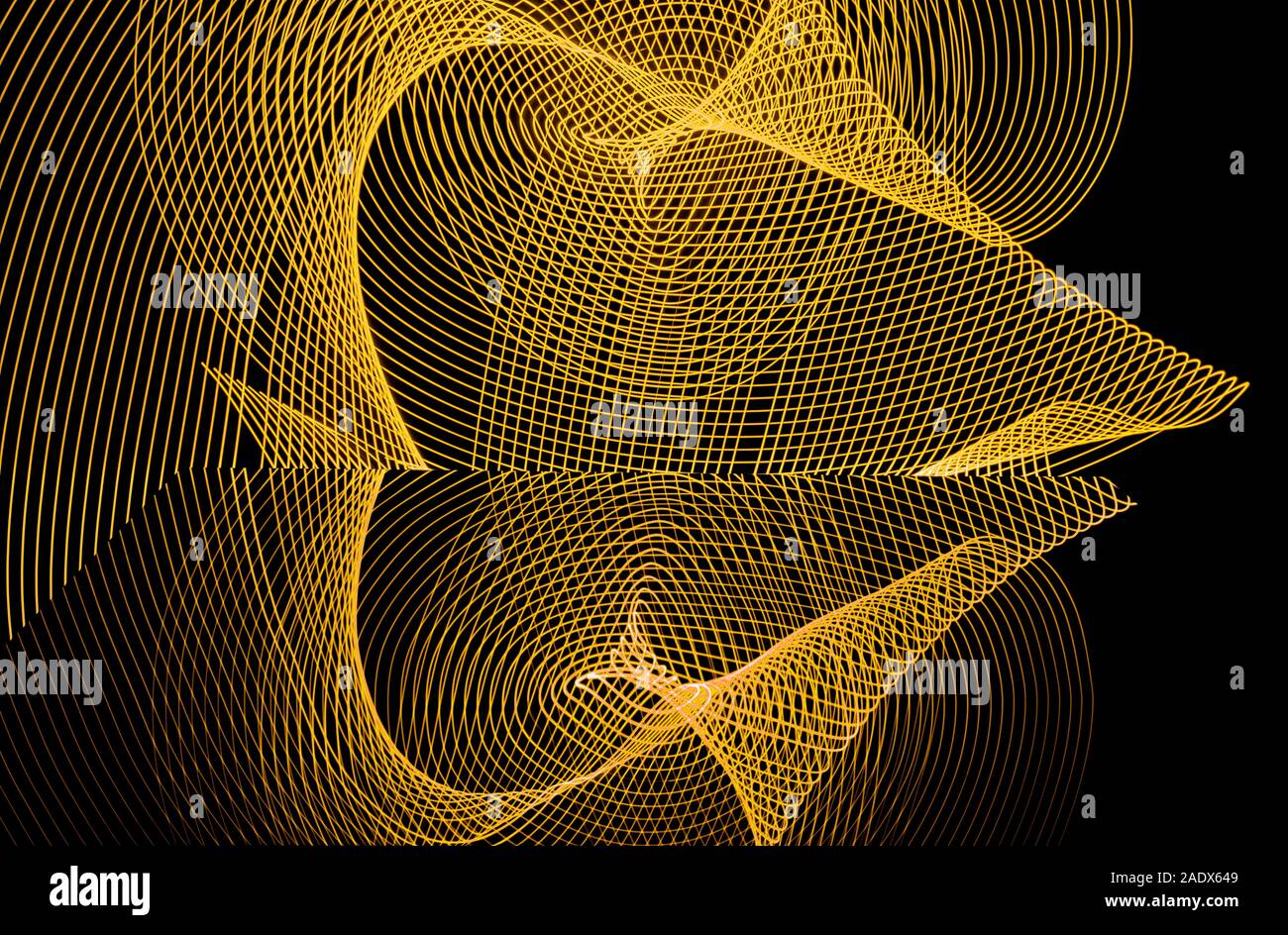 Bright neon line designed background, shot with long exposure. Modern ...