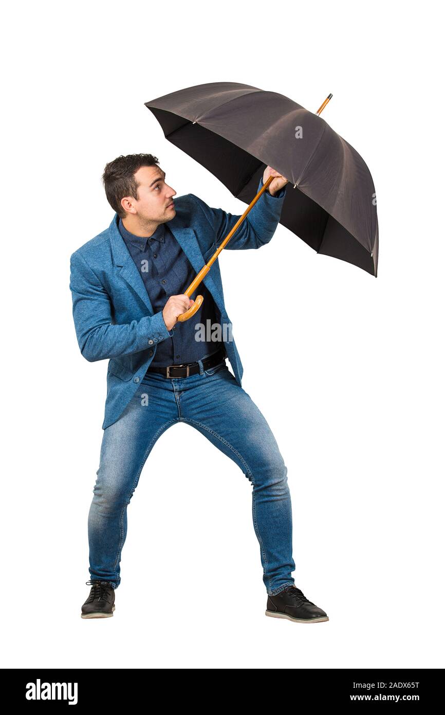 Man hiding behind shield hi-res stock photography and images - Alamy