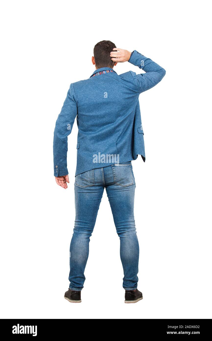 Confused Man Rear View Cut Out Stock Images & Pictures - Alamy