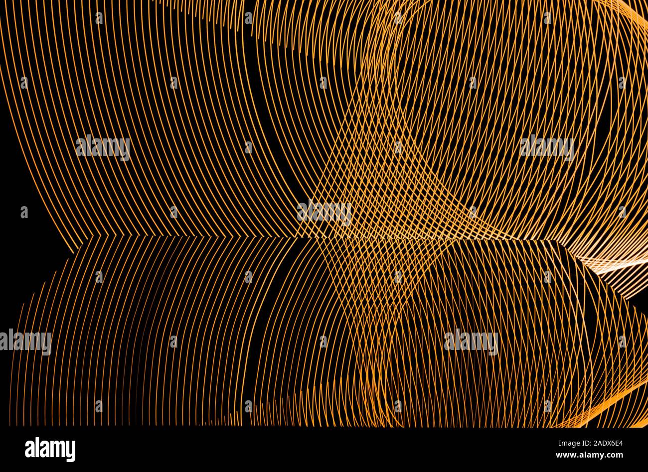 Bright neon line designed background, shot with long exposure. Modern ...