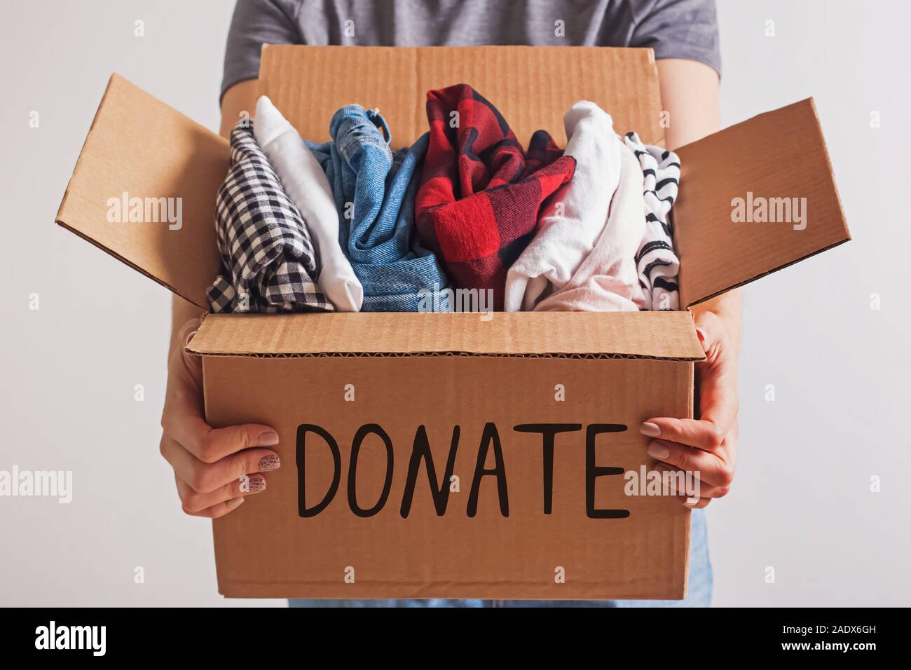 Clothing donation box hi-res stock photography and images - Alamy