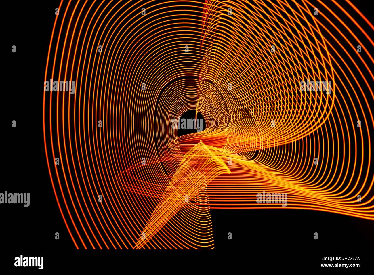 Bright neon line designed background, shot with long exposure. Modern ...