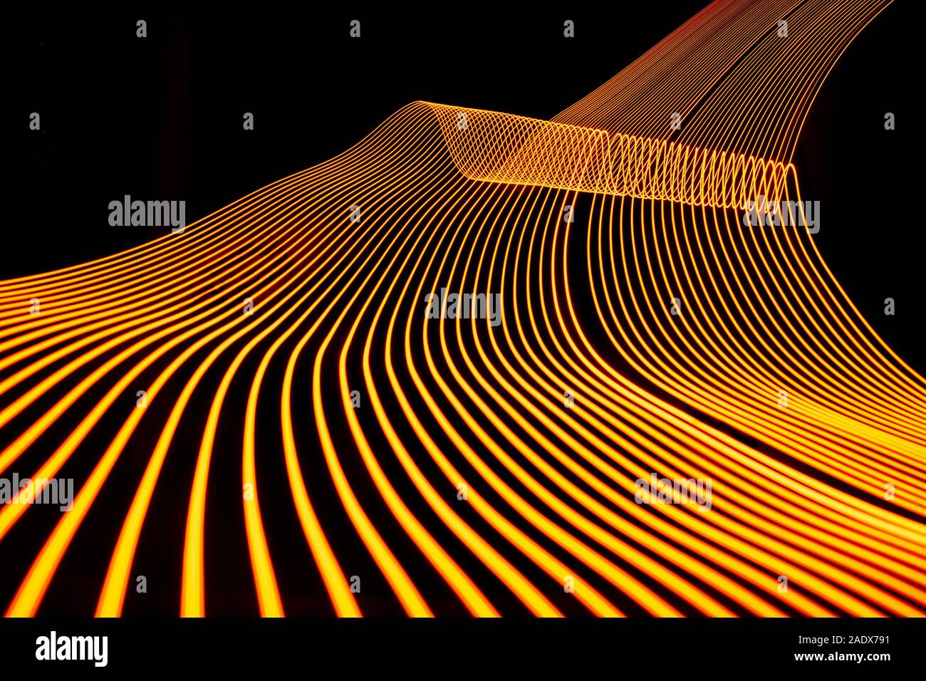 Bright neon line designed background, shot with long exposure. Modern ...