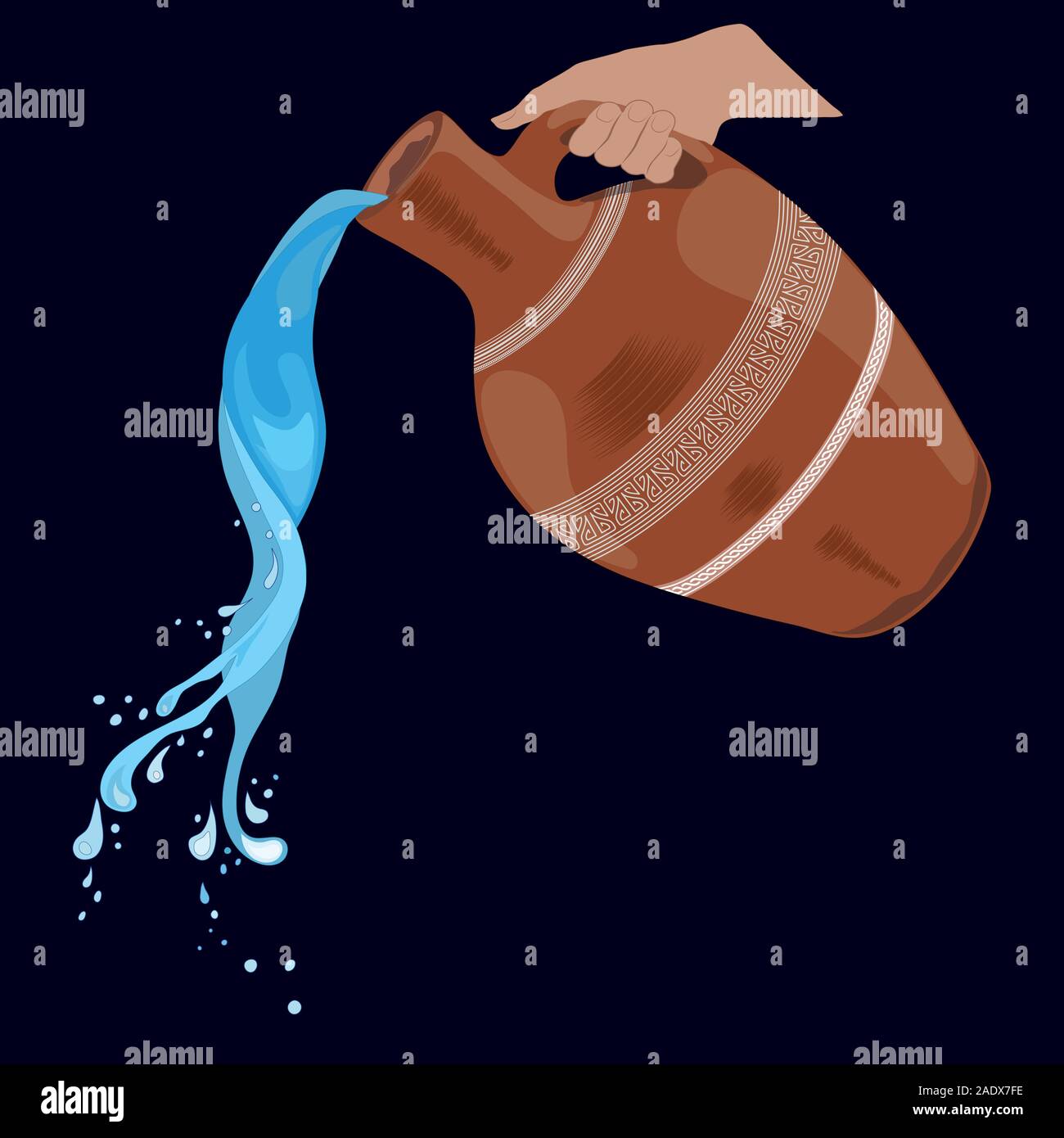 Black painted earthenware Stock Vector Images - Alamy