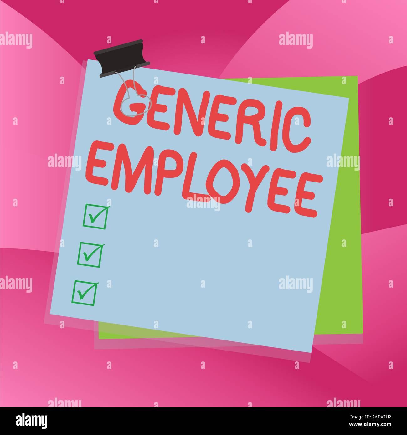 Handwriting text writing Generic Employee. Conceptual photo one ...