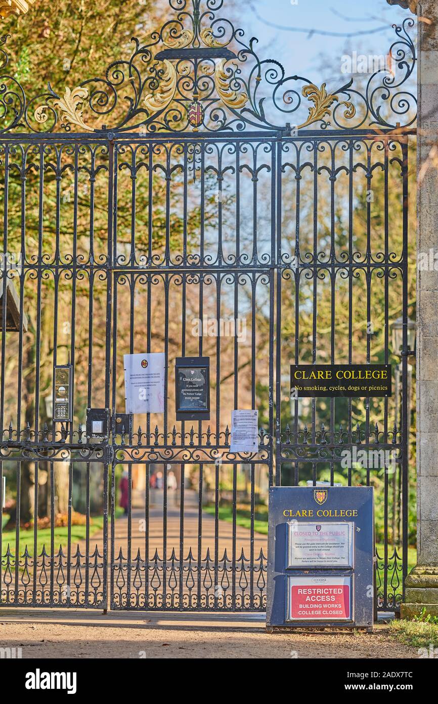 Clare College Cambridge Gate High Resolution Stock Photography and ...