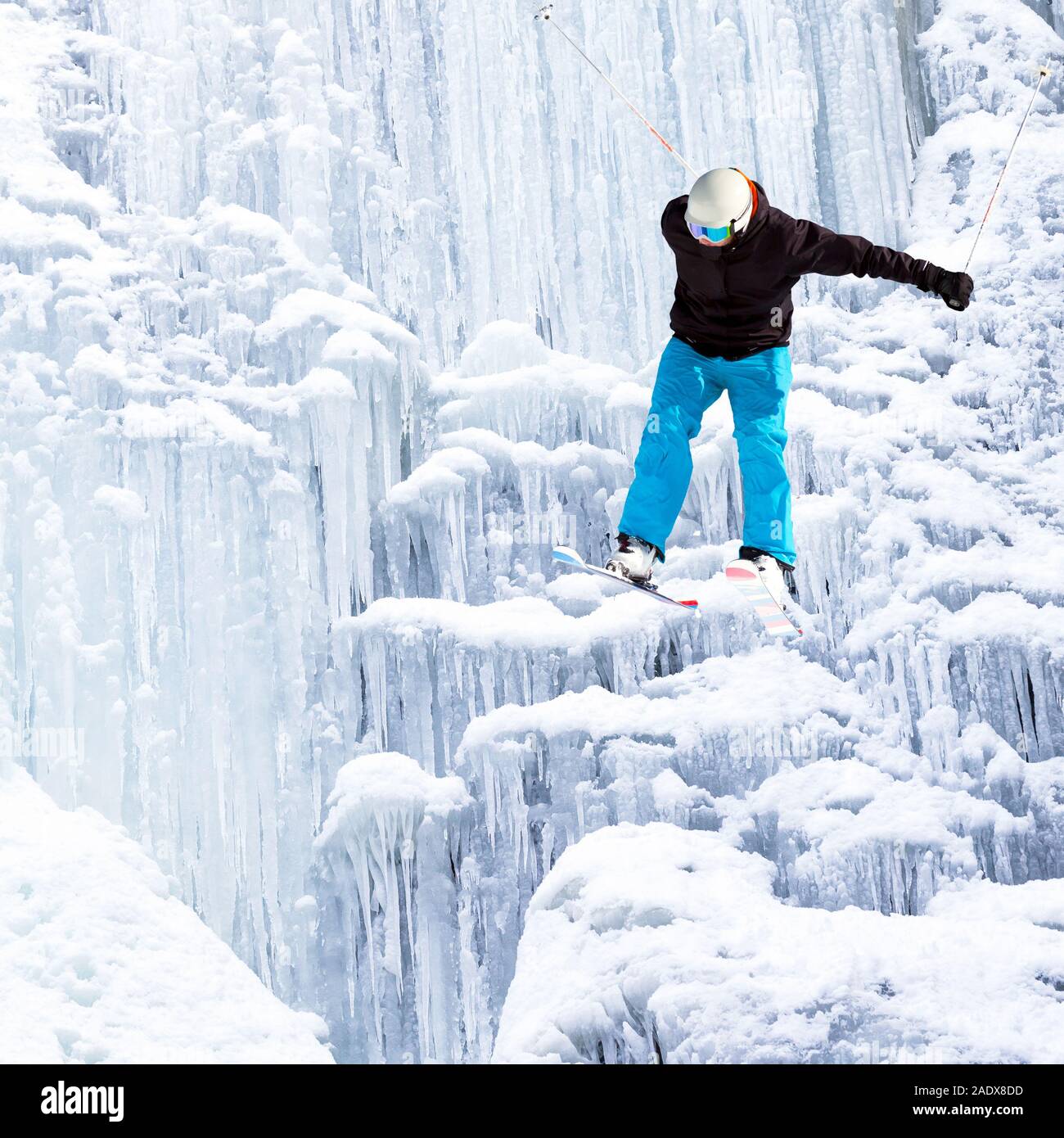 Jumping from waterfall hi-res stock photography and images - Alamy