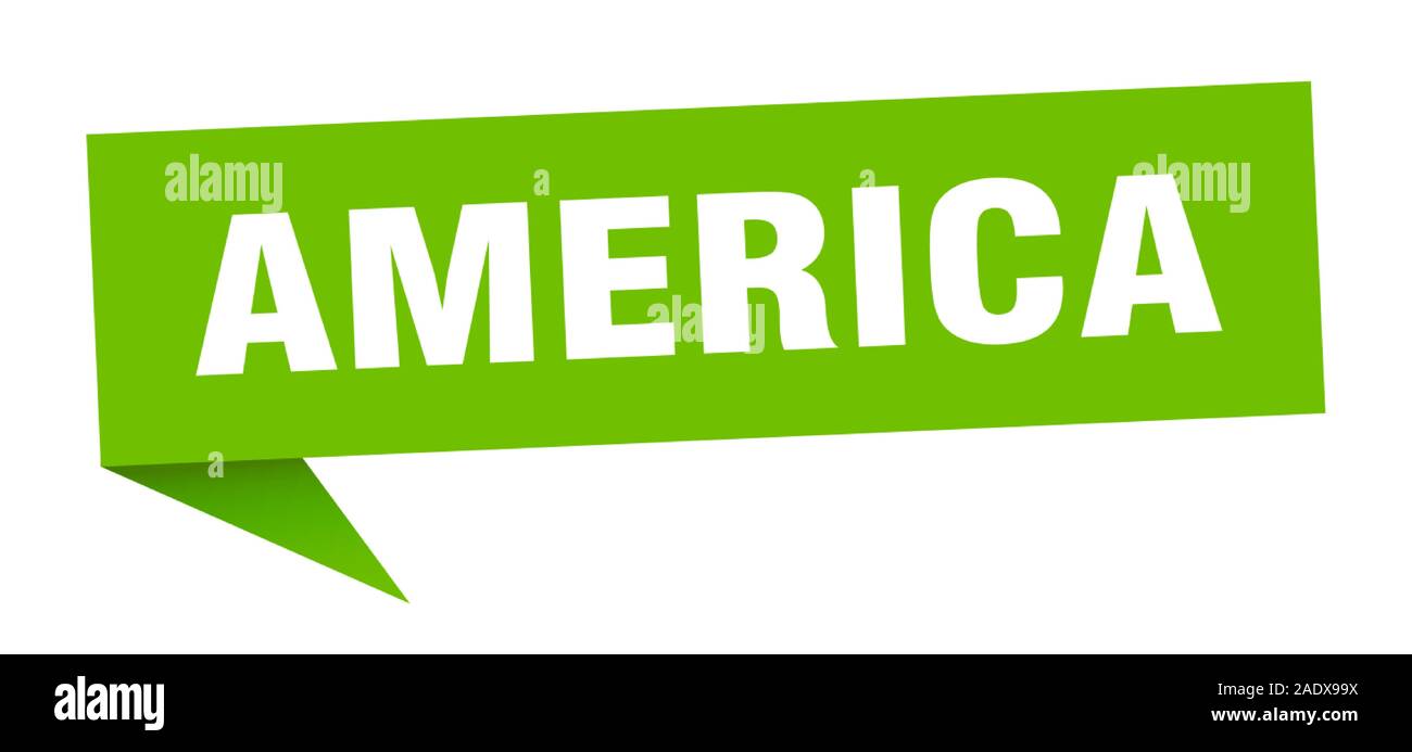 America sticker. Green America signpost pointer sign Stock Vector Image ...