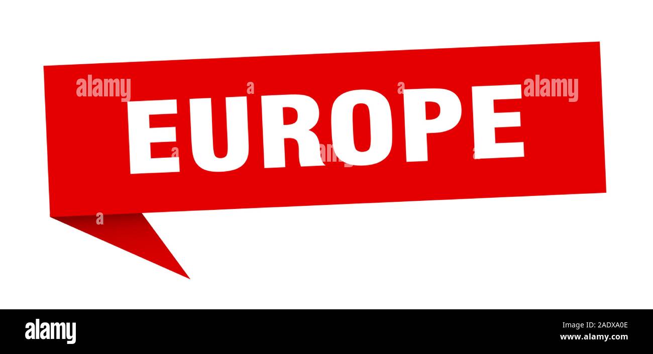 europe sticker. Red europe signpost pointer sign Stock Vector Image ...