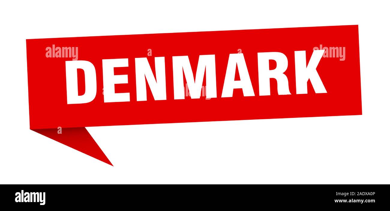 Denmark sticker. Red Denmark signpost pointer sign Stock Vector Image ...