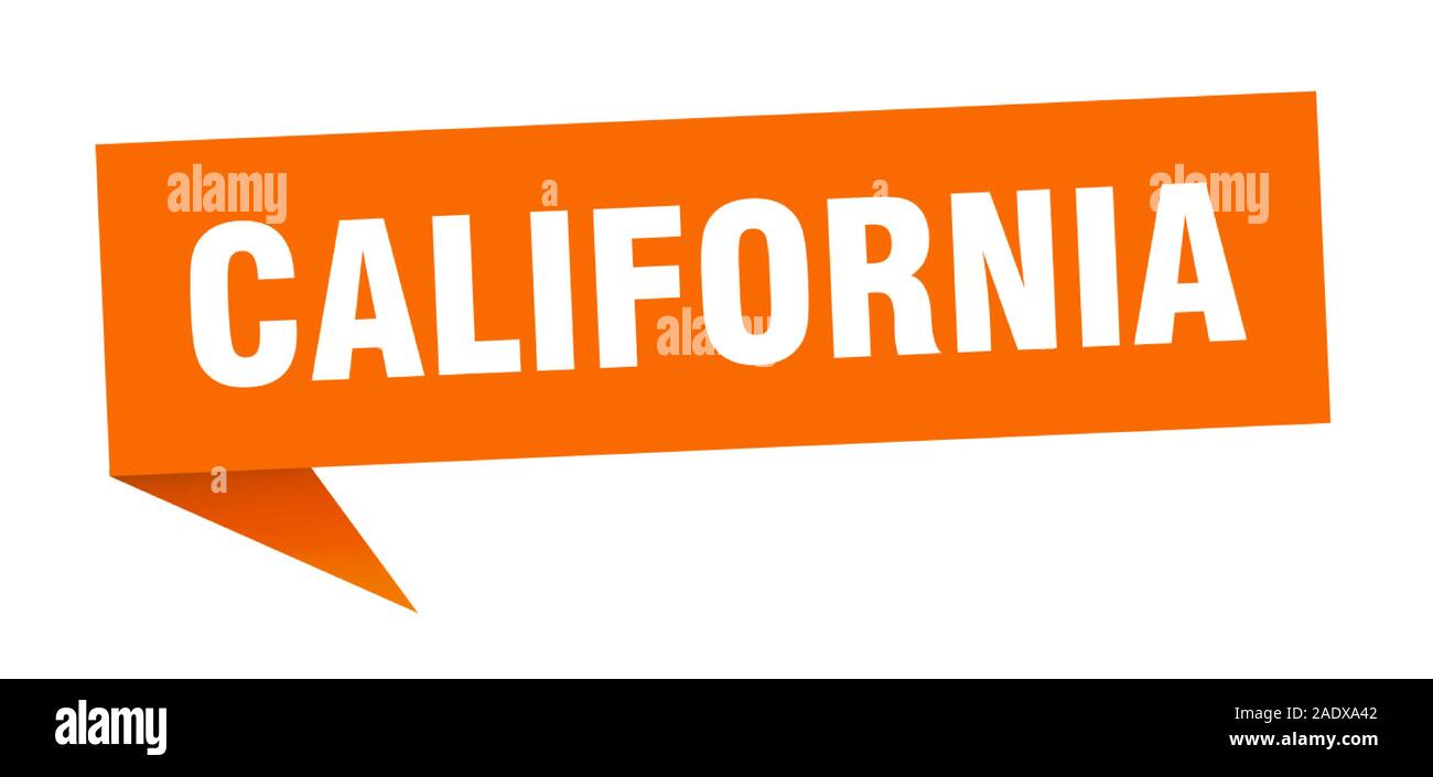 California sticker. Orange California signpost pointer sign Stock ...