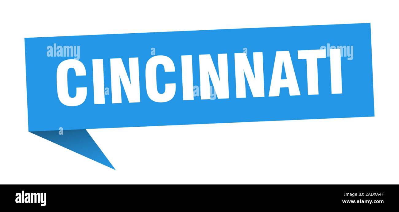 Cincinnati sticker. Blue Cincinnati signpost pointer sign Stock Vector ...