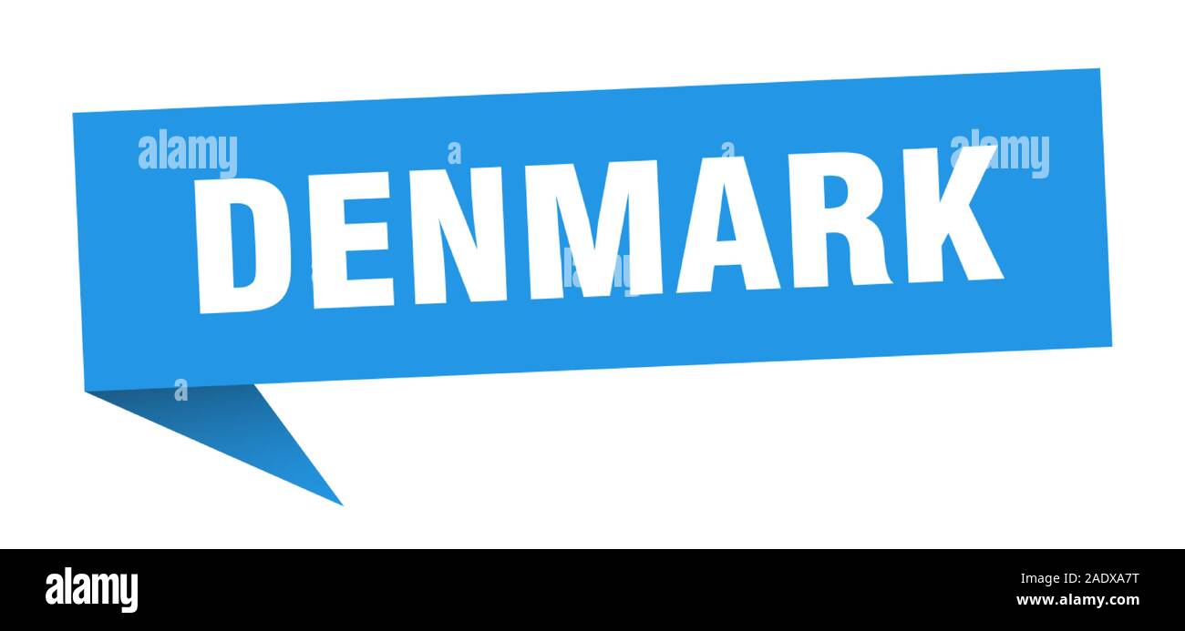 Denmark sticker. Blue Denmark signpost pointer sign Stock Vector Image ...