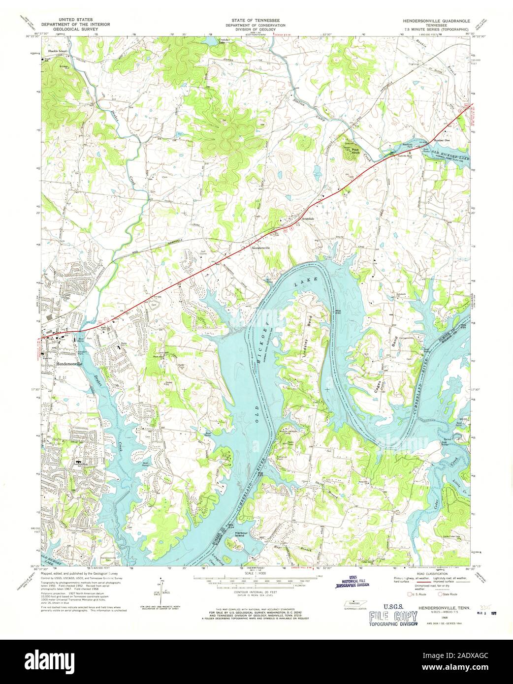 Map of hendersonville Cut Out Stock Images & Pictures - Alamy