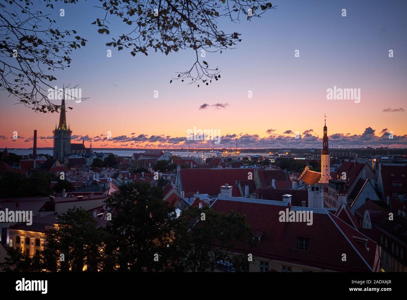 The Aerial View of Tallinn Old Town from Viewing Platform at Toompea ...