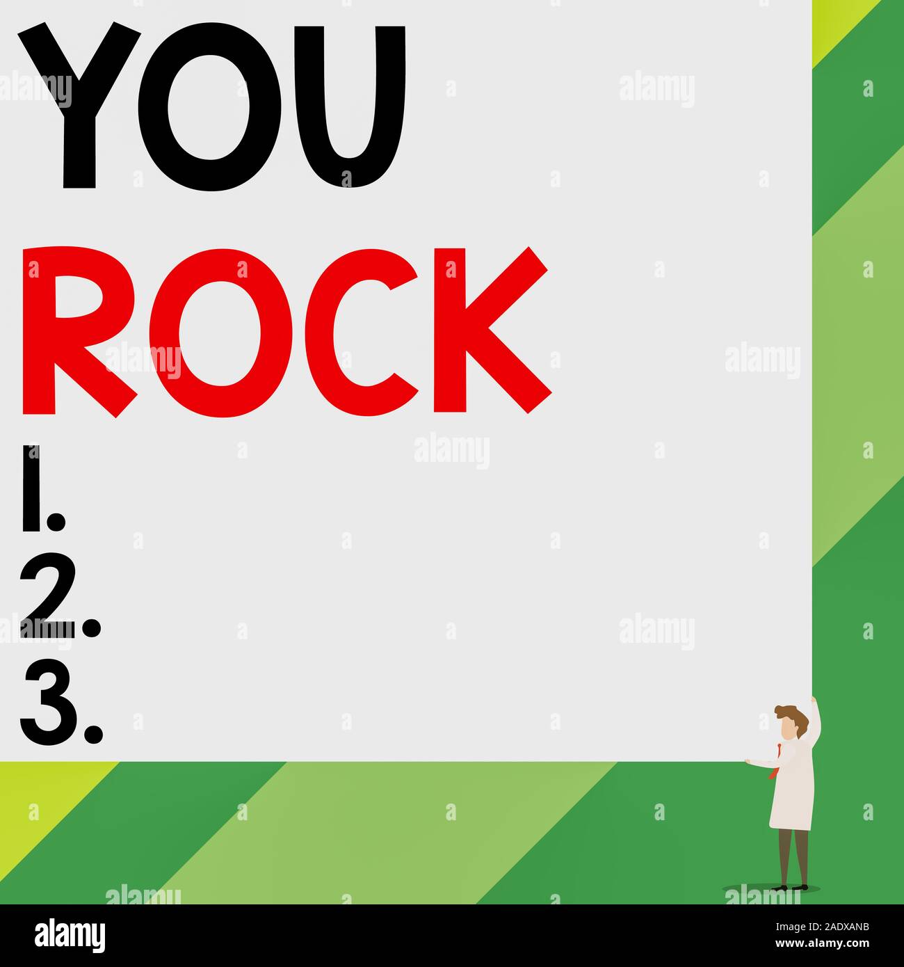 Handwriting text You Rock. Conceptual photo slang phrase of praise or ...