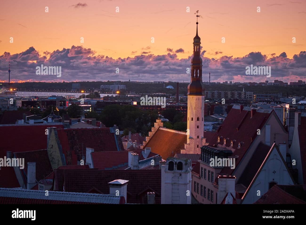 The Aerial View of Tallinn Old Town from Viewing Platform at Toompea ...