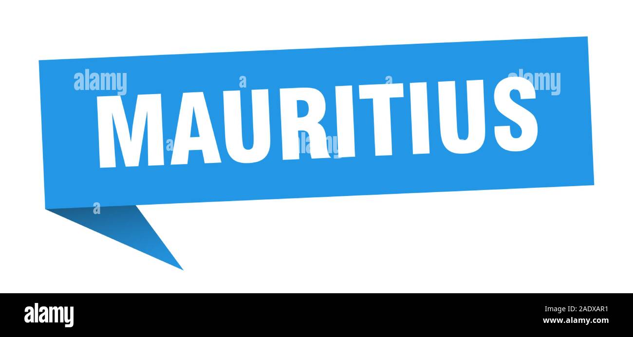 Mauritius sticker. Blue Mauritius signpost pointer sign Stock Vector ...