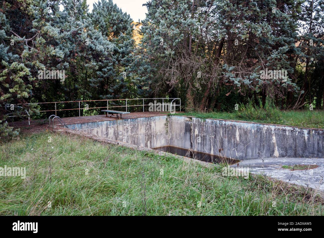 Old swimming pool in a private park Stock Photo - Alamy
