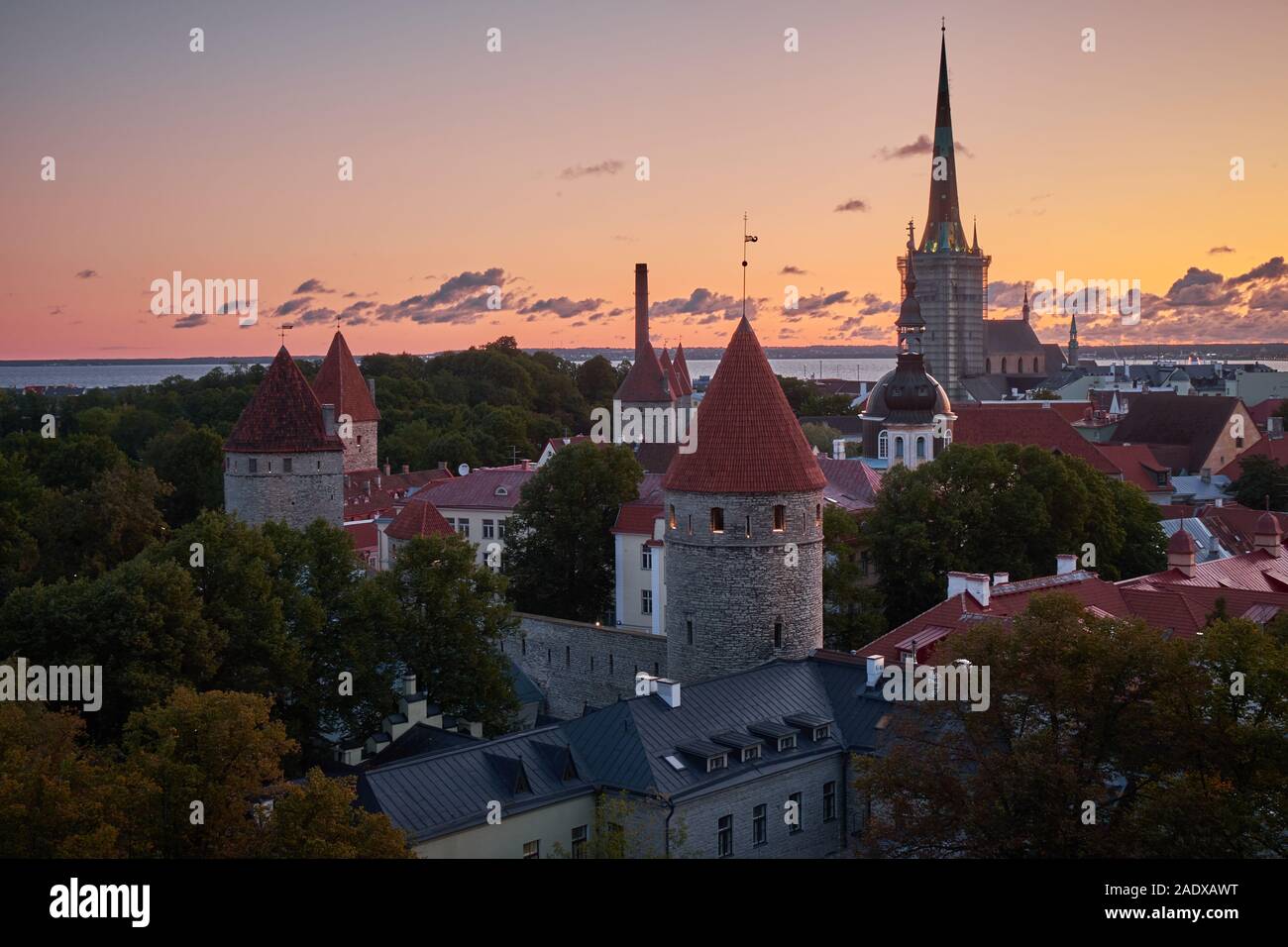 The Aerial View of Tallinn Old Town from Viewing Platform at Toompea ...
