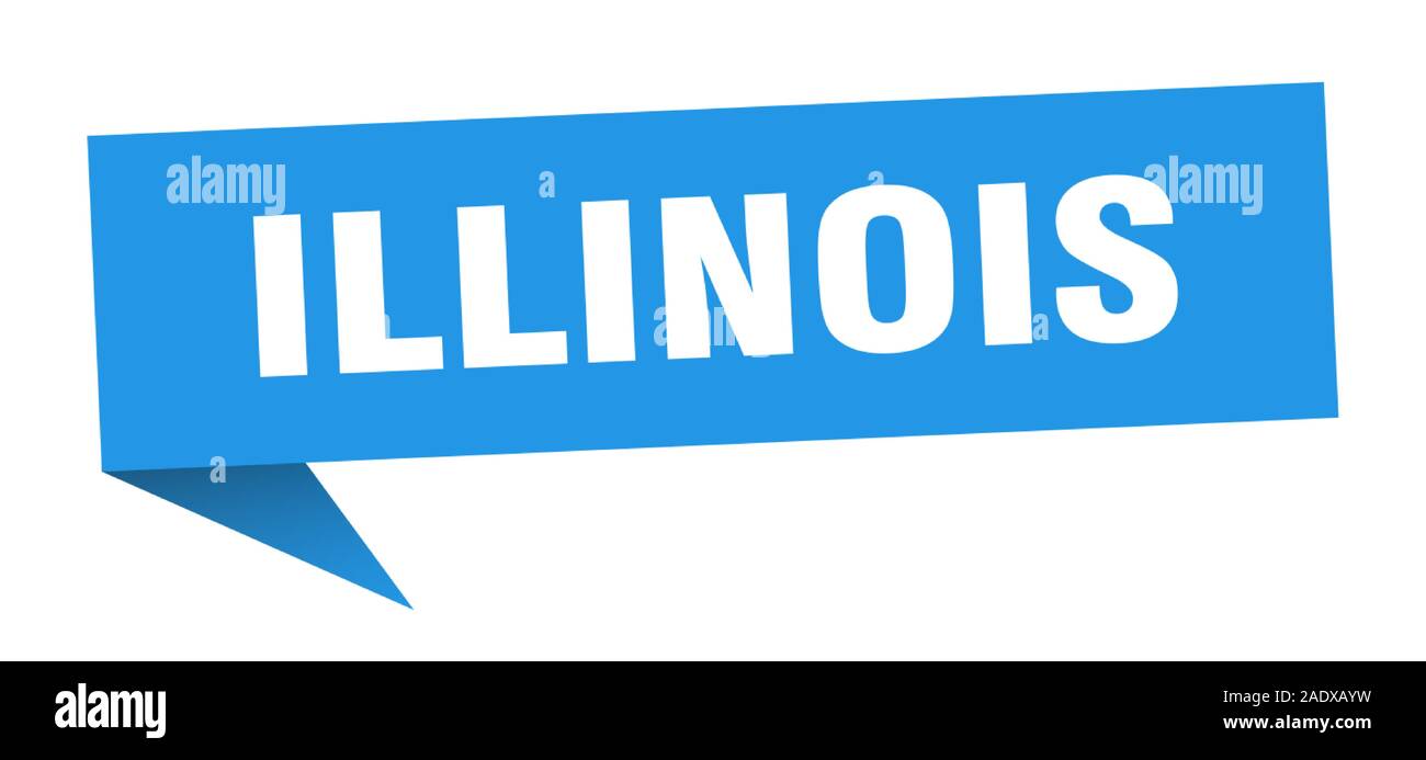 Illinois sticker. Blue Illinois signpost pointer sign Stock Vector ...