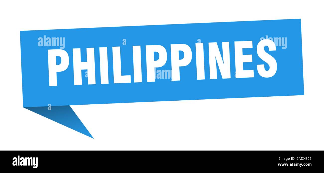 Philippines sticker. Blue Philippines signpost pointer sign Stock ...