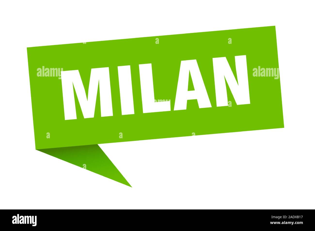 Milan sticker. Green Milan signpost pointer sign Stock Vector Image ...