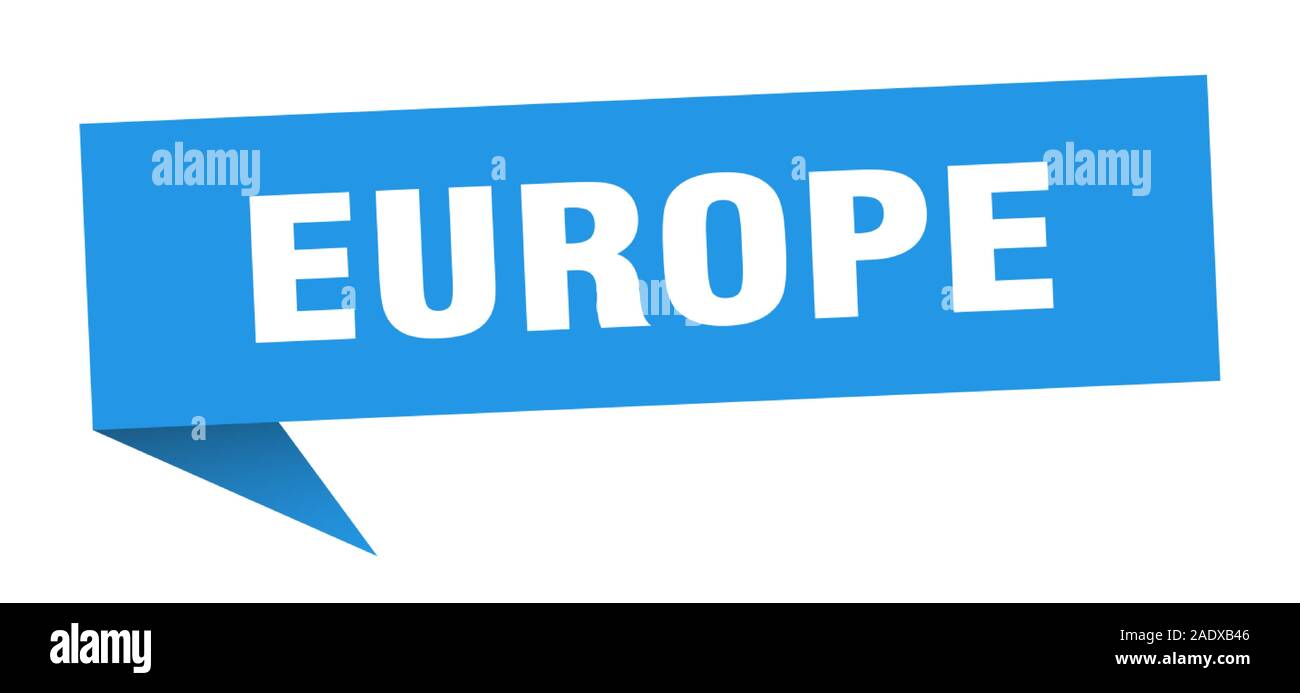 europe sticker. Blue europe signpost pointer sign Stock Vector Image ...