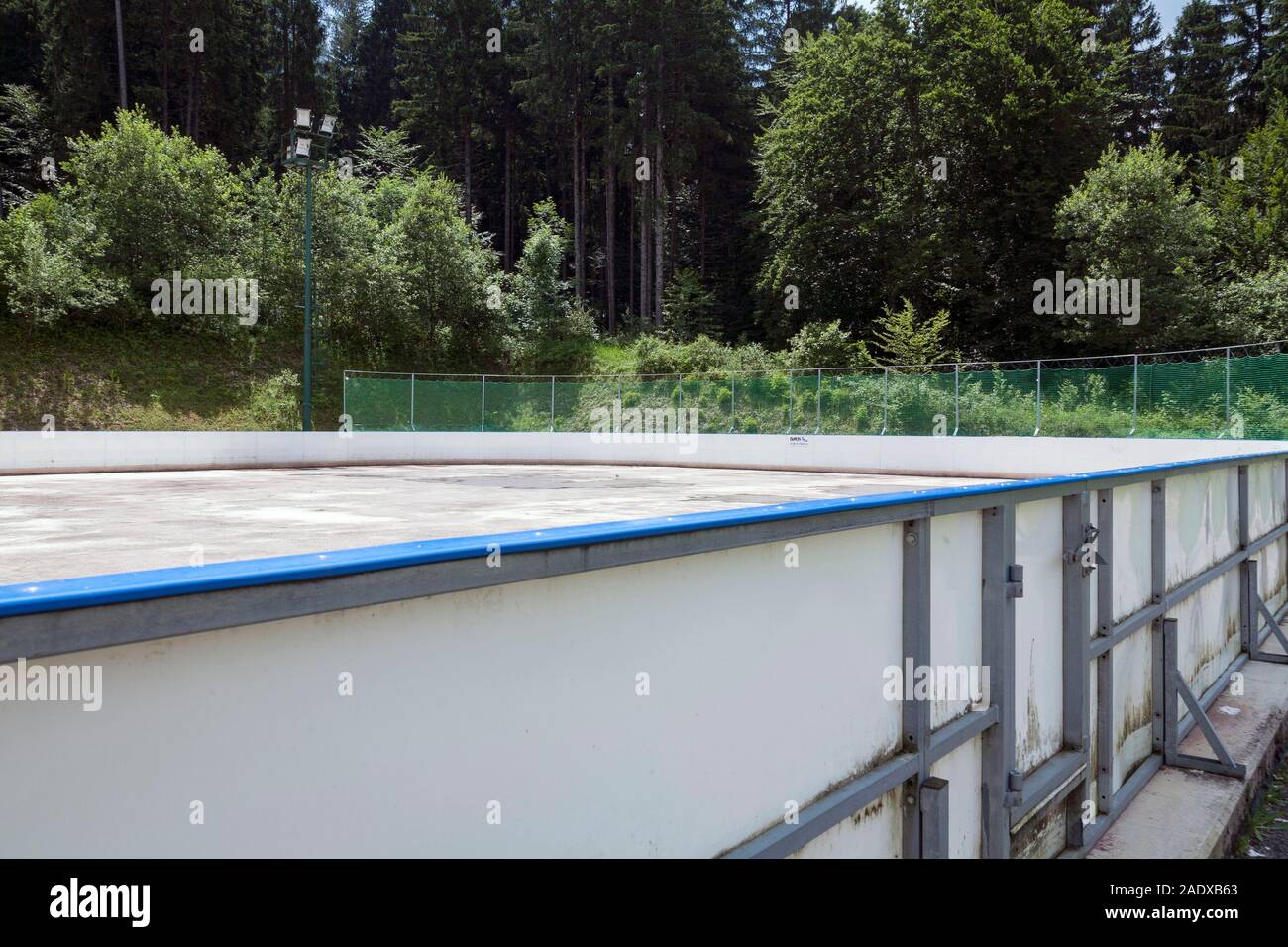 Outdoor Skating ring out of work Stock Photo - Alamy