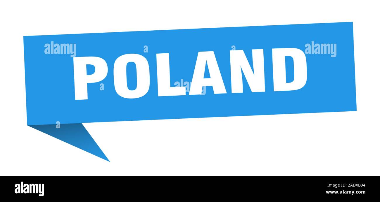 Poland sticker. Blue Poland signpost pointer sign Stock Vector Image ...