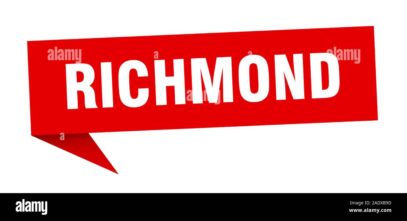 Richmond sticker. Red Richmond signpost pointer sign Stock Vector Image ...