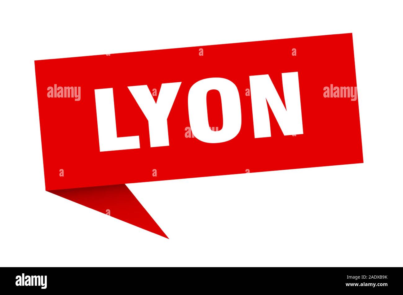 Lyon sticker. Red Lyon signpost pointer sign Stock Vector Image & Art ...