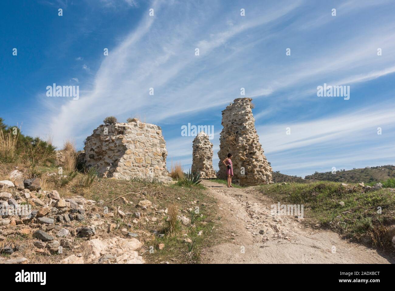 Ruins of the Castle of Cartama, Andalucia, Spain Stock Photo - Alamy