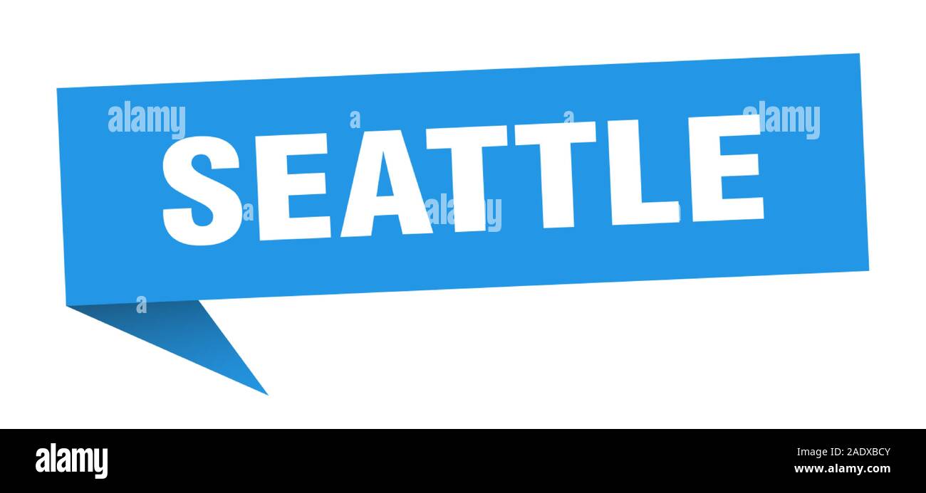 Seattle sticker. Blue Seattle signpost pointer sign Stock Vector Image ...